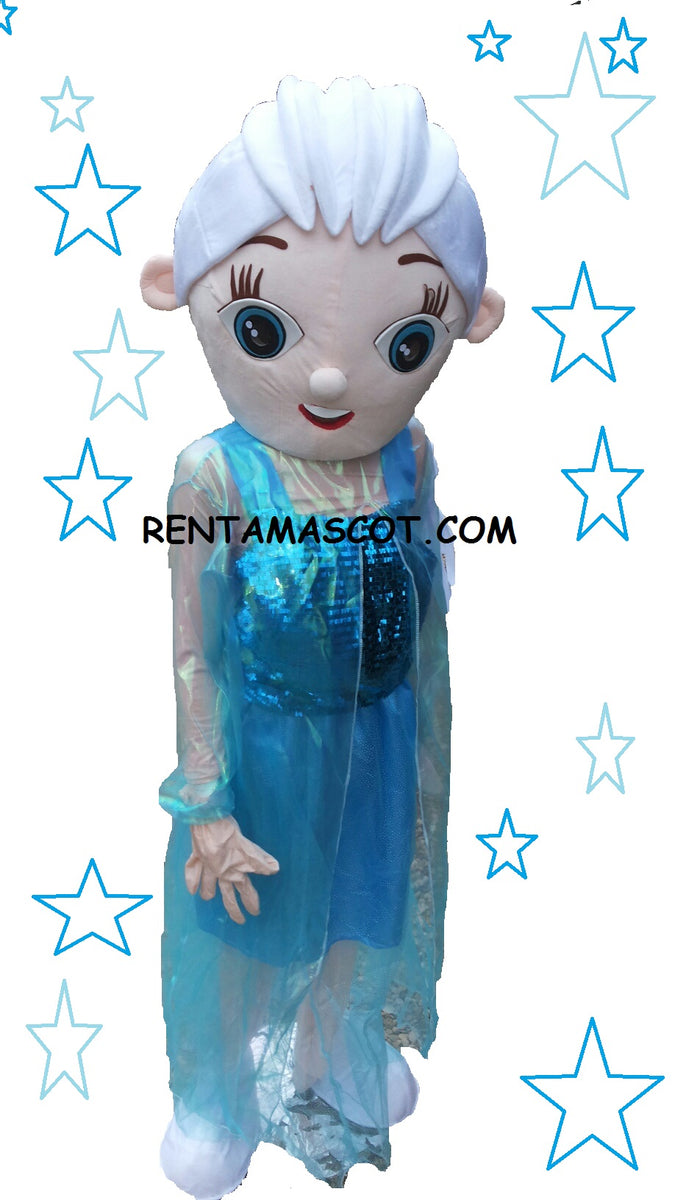 ELSA FROZEN Princess Mascot - Adult Sized Fancy Dress Up Costume Hire ...