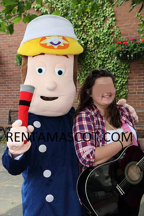 FIREMAN SAM - Adult Fancy Dress Mascot Costume Hire – Rent A Mascot